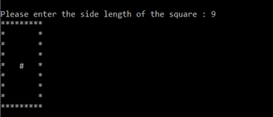 Solved Write a Python program to print a hollow square | Chegg.com