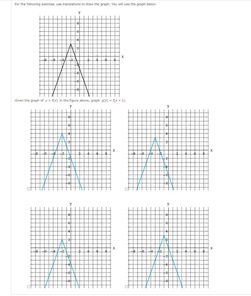 Solved For the following exercise, use translations to draw | Chegg.com