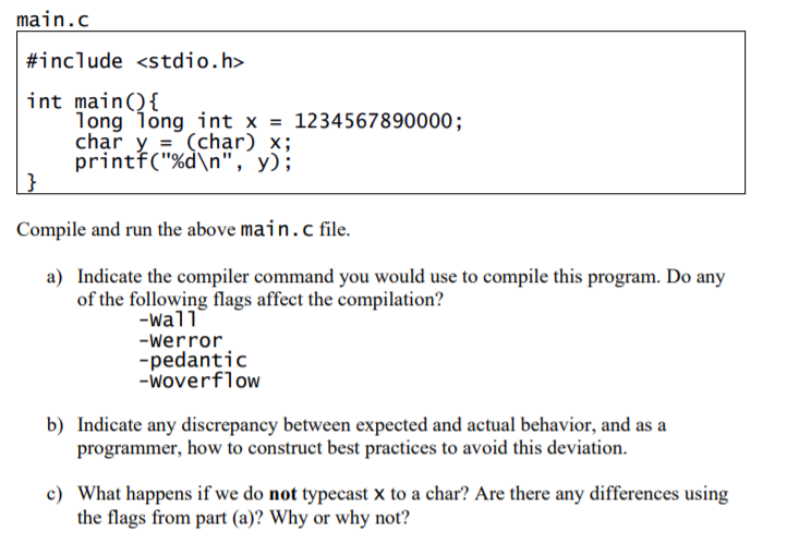 Solved main.c #include int main() { Tong Tong int x = | Chegg.com
