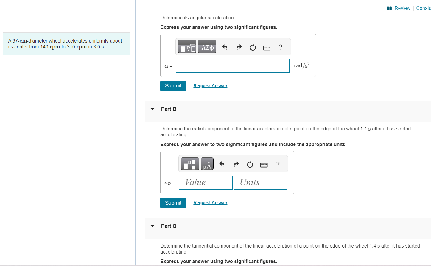 Solved Determine its angular acceleration. Express your | Chegg.com