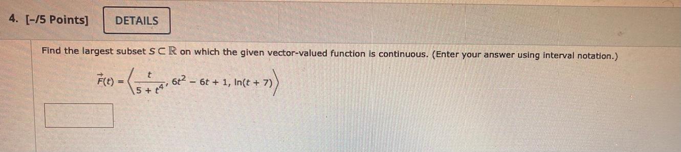 Solved 4. [-15 Points] DETAILS Find the largest subset SCR | Chegg.com