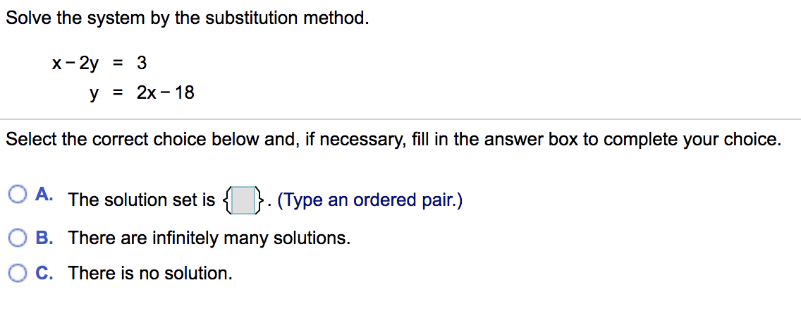 Solved Solve the system by the substitution method. 7x + 8y | Chegg.com