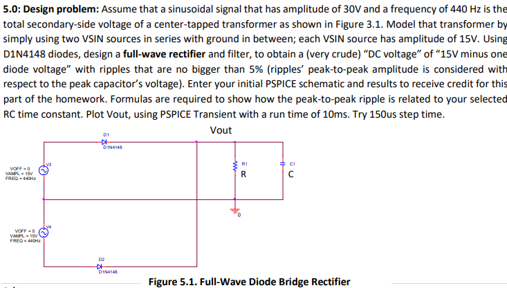 Solved 5.0: Design problem: Assume that a sinusoidal signal | Chegg.com