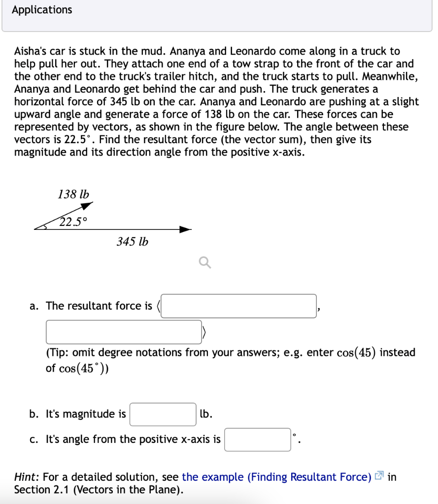 Solved Find Vector Components using Trigonometry → IICII=15 | Chegg.com