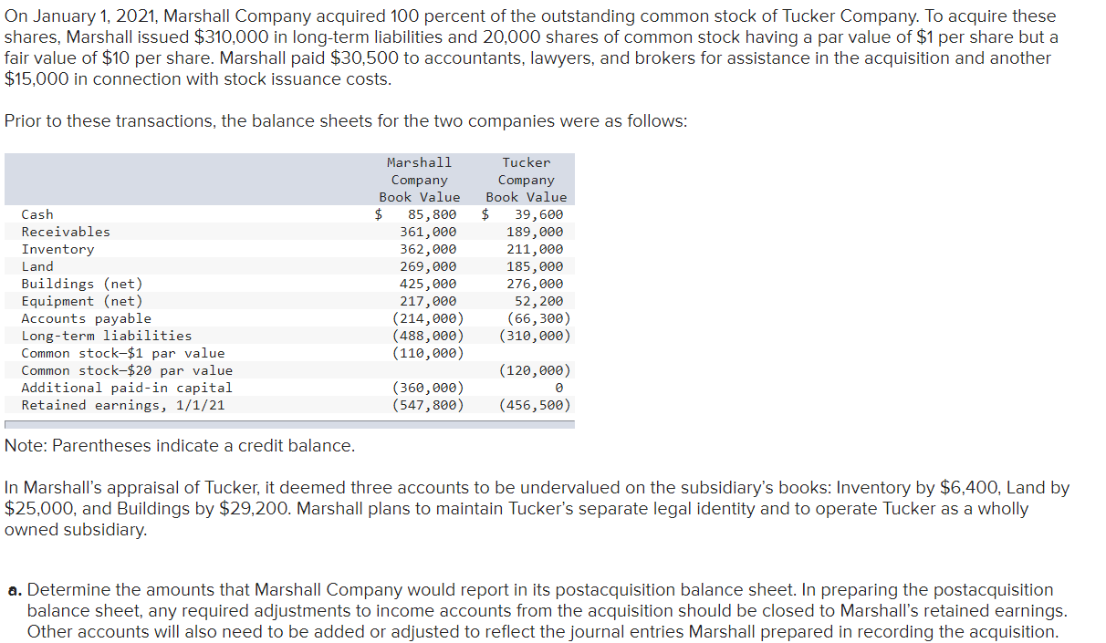 solved-on-january-1-2021-marshall-company-acquired-100-chegg