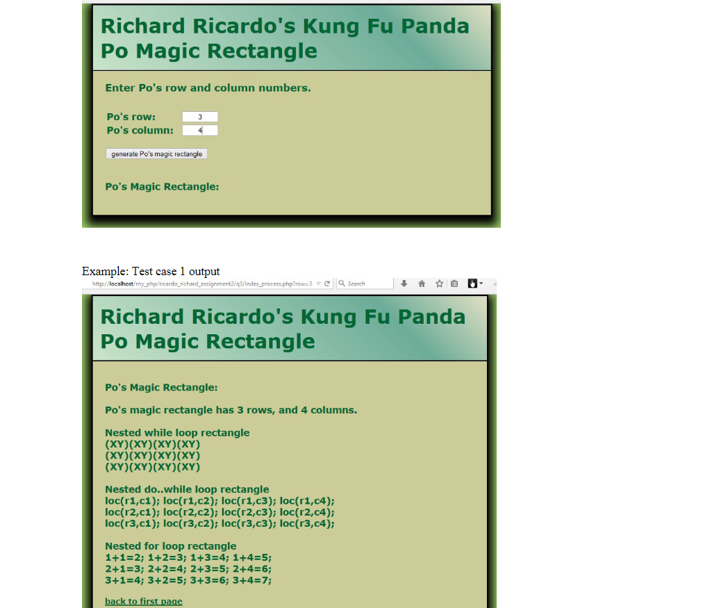Solved Create web page(s) that displays the default | Chegg.com