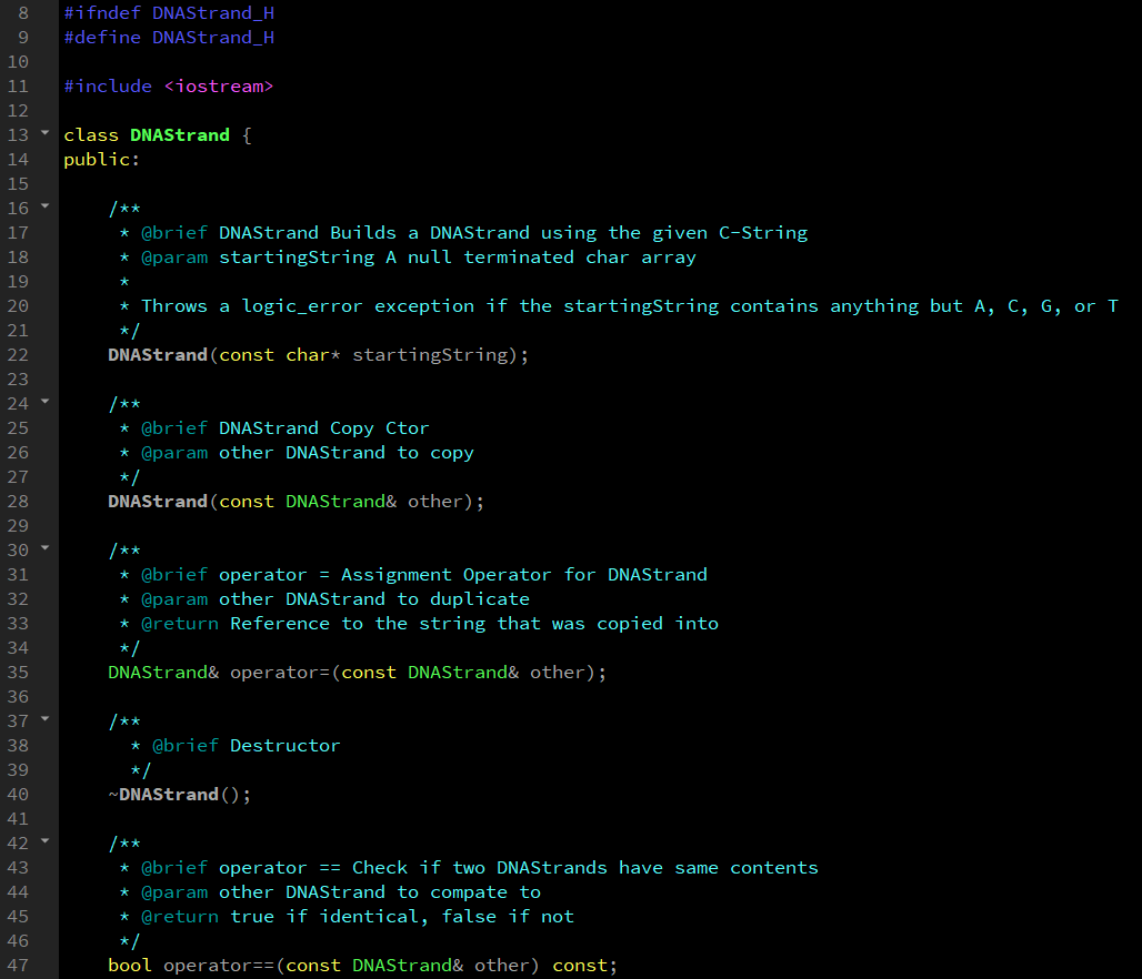 Assignment Instructions Submit files: DNAStrand.cpp / | Chegg.com