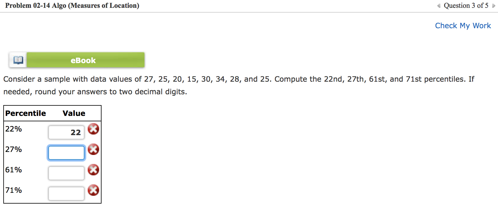 Solved Problem 02 14 Algo Measures Of Location Question 3