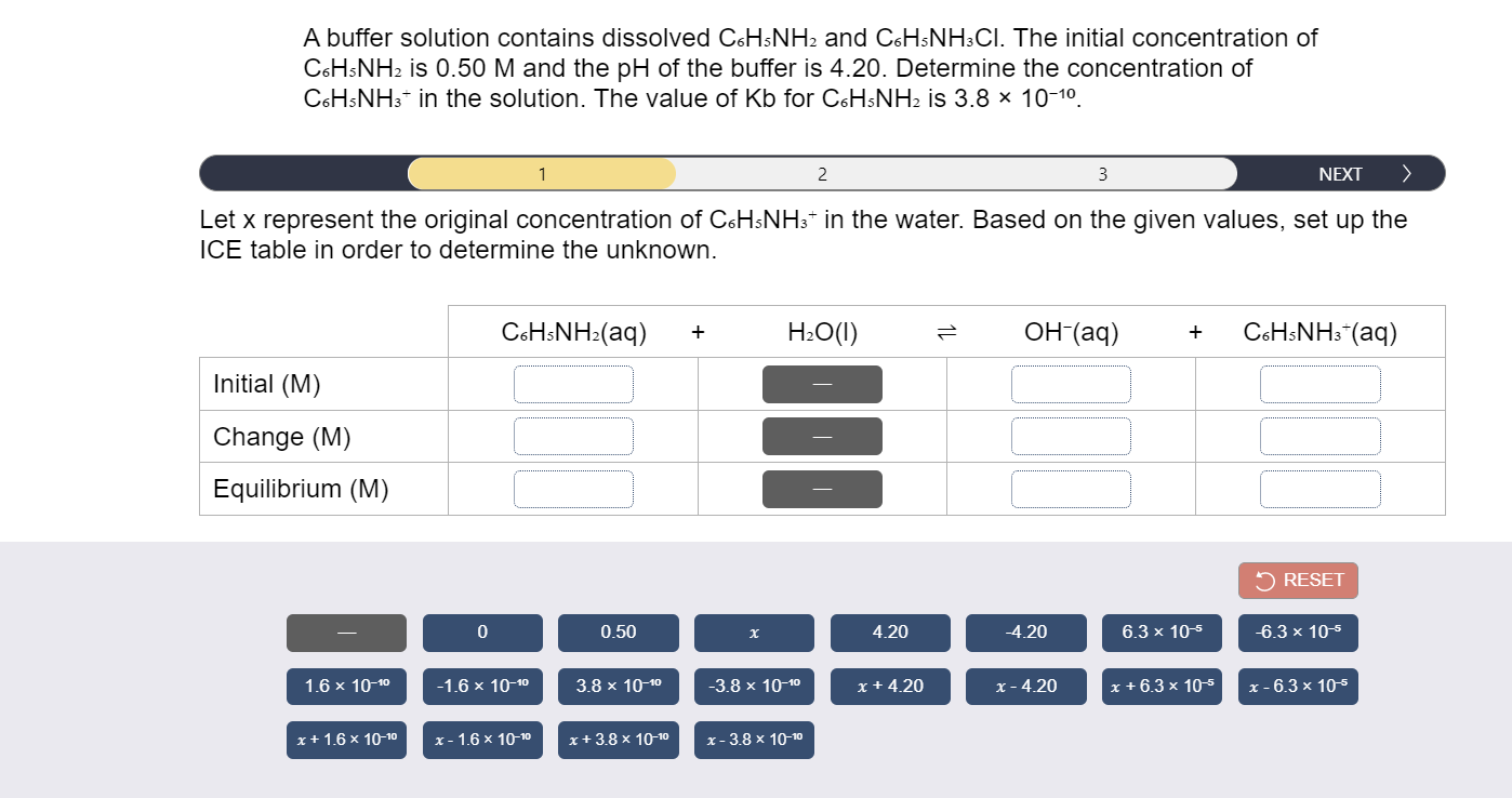 Solved A buffer solution contains dissolved C6H5NH2 and | Chegg.com