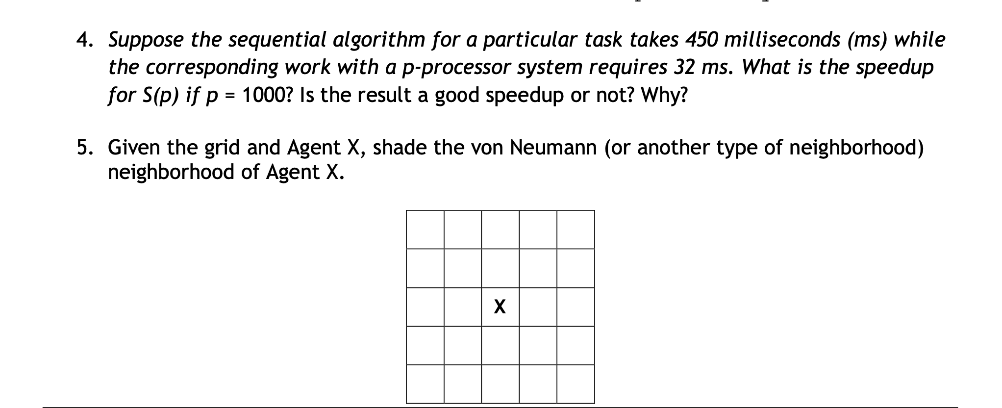 Solved 4 Suppose The Sequential Algorithm For A Particular
