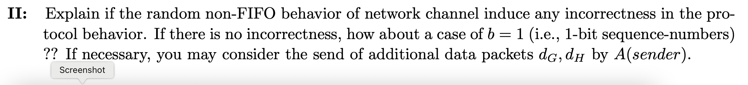 Solved I: Explain if the random non-FIFO behavior of network | Chegg.com
