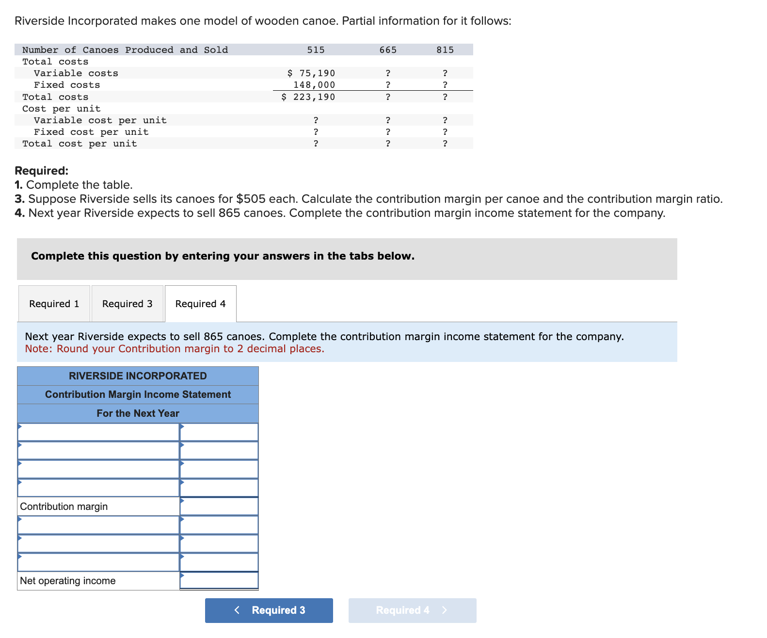 Solved Please fill in the contribution income statement. The | Chegg.com
