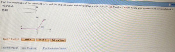 Solved Find The Magnitude Of The Resultant Force And The