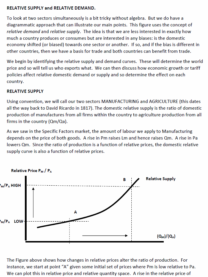 Solved General Equilibrium MODEL 2 DUE: Use the RELATIVE | Chegg.com