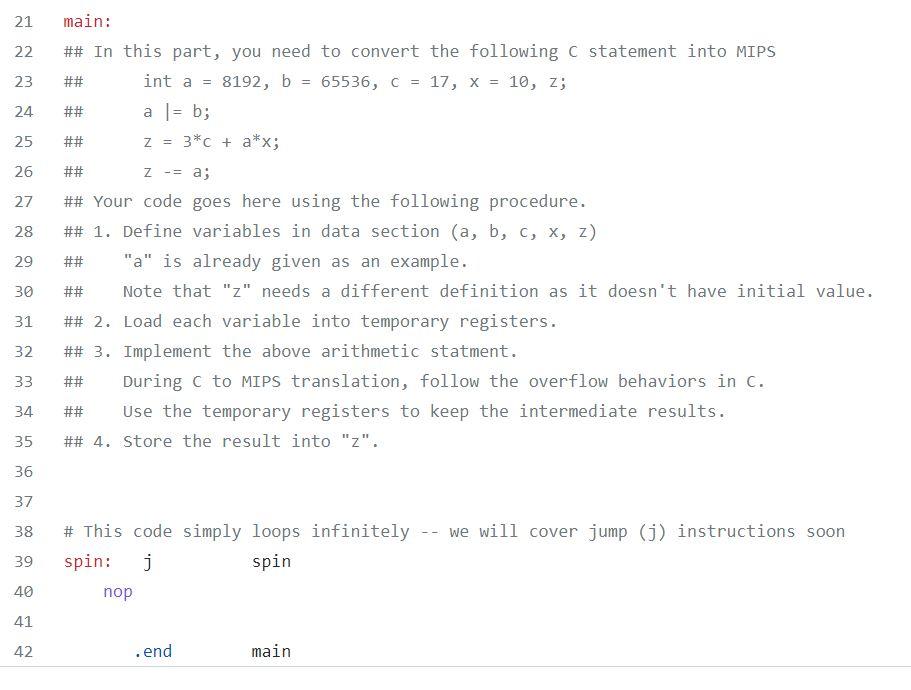21 main: 22 \#\# In this part, you need to convert | Chegg.com