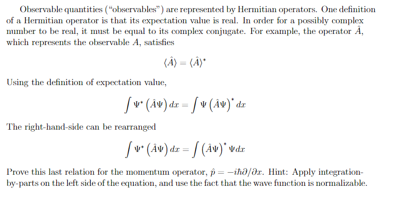 Solved Observable quantities (“observables”) are represented | Chegg.com