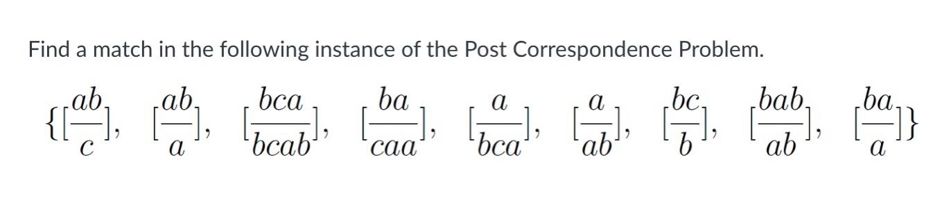 Solved Find a match in the following instance of the Post | Chegg.com