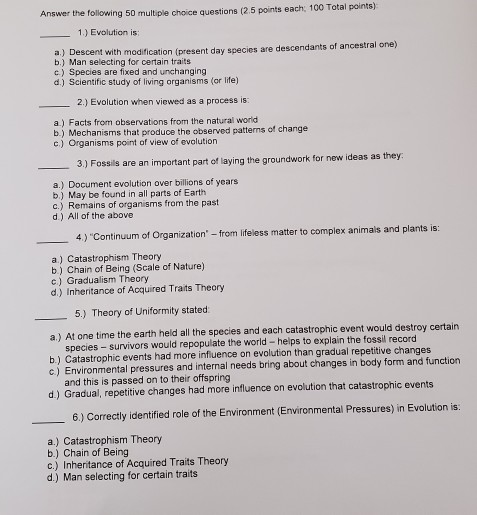 Solved Answer the following 50 multiple choice questions | Chegg.com