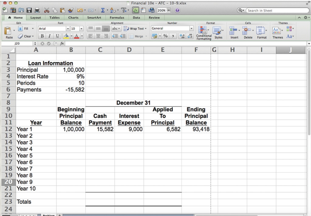 Solved ATC 10-9 Spreadsheet Assignment Using Excel On | Chegg.com