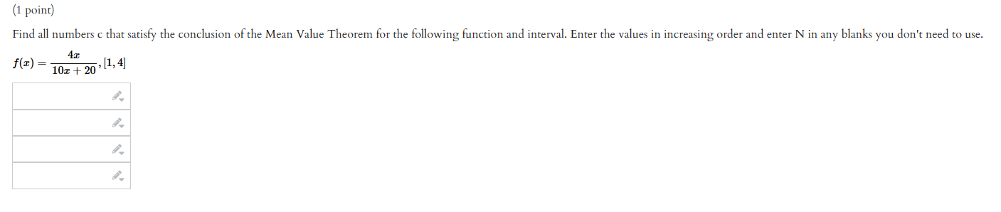 Solved Find all numbers c that satisfy the conclusion of the | Chegg.com