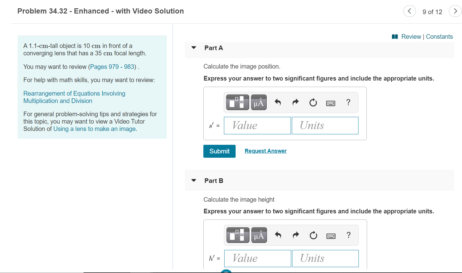 Solved Problem 34.32 - Enhanced - with Video Solution