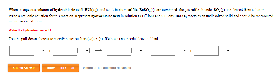Solved When an aqueous solution of hydrochloric acid. | Chegg.com