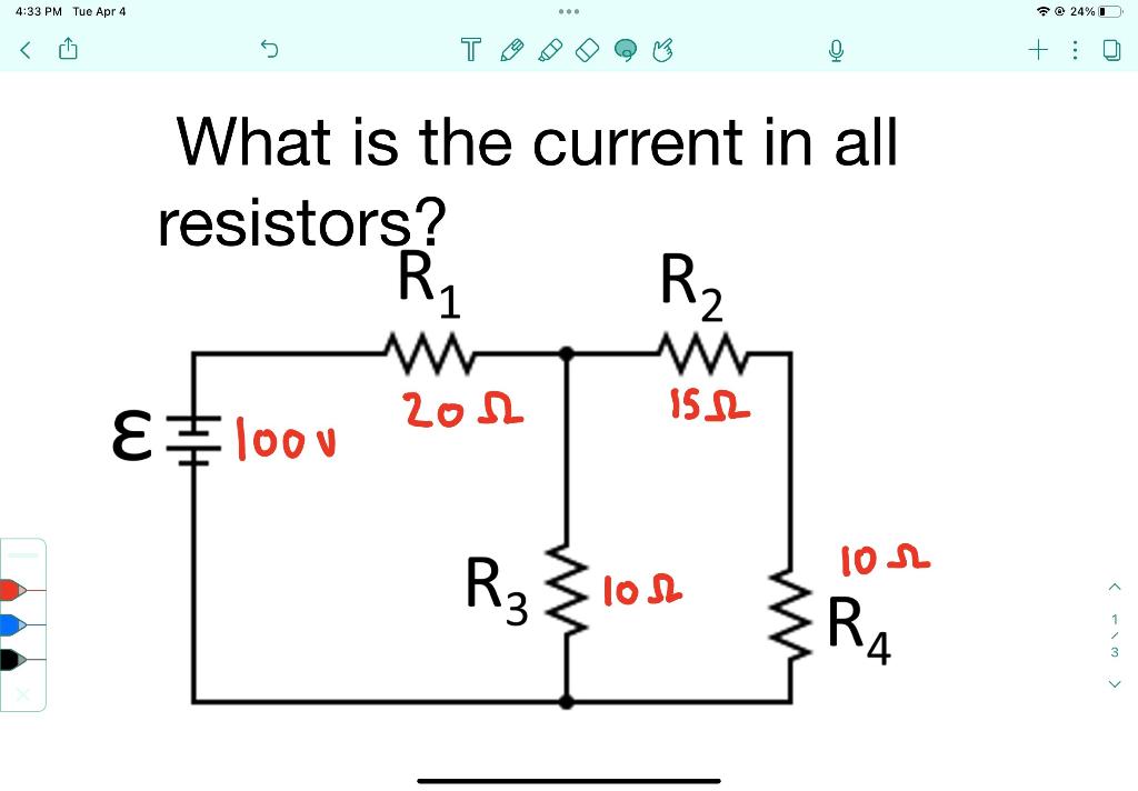 Solved What is the current in all resistors? | Chegg.com