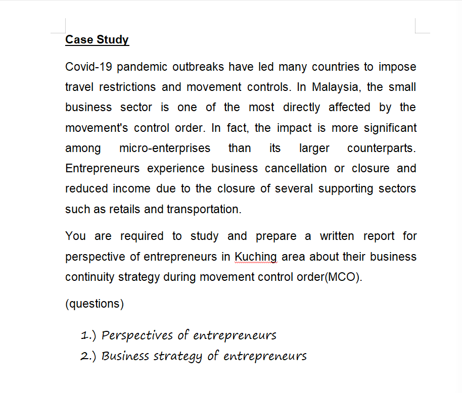 Solved Case Study Covid-19 pandemic outbreaks have led many | Chegg.com