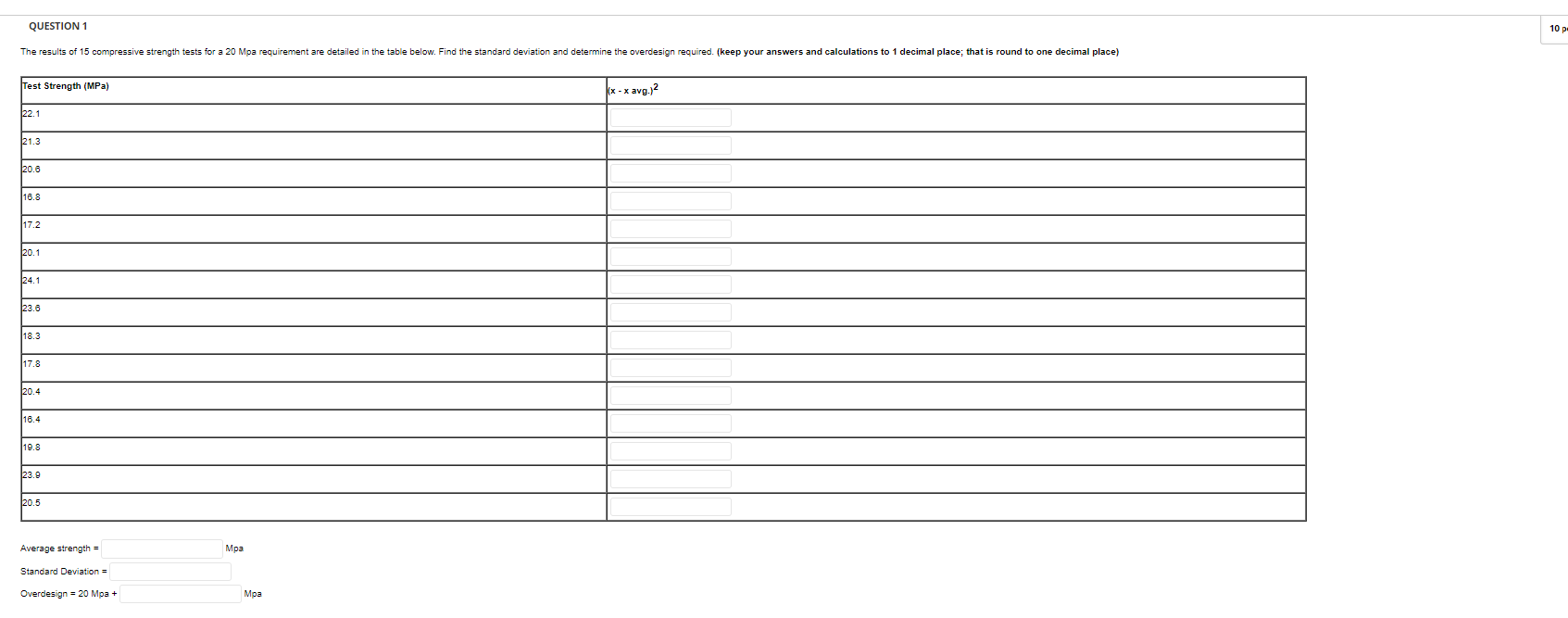 Solved pleck that is reend to one dechmal place) Hremse | Chegg.com