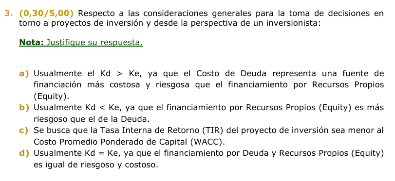 Solved 3. \( (0,30 / 5,00) \) ﻿Respecto a las | Chegg.com