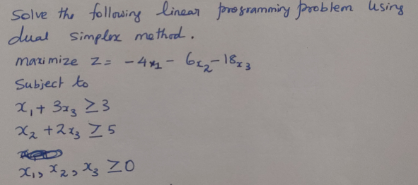 Solved solve the following linear programming problem lesing | Chegg.com