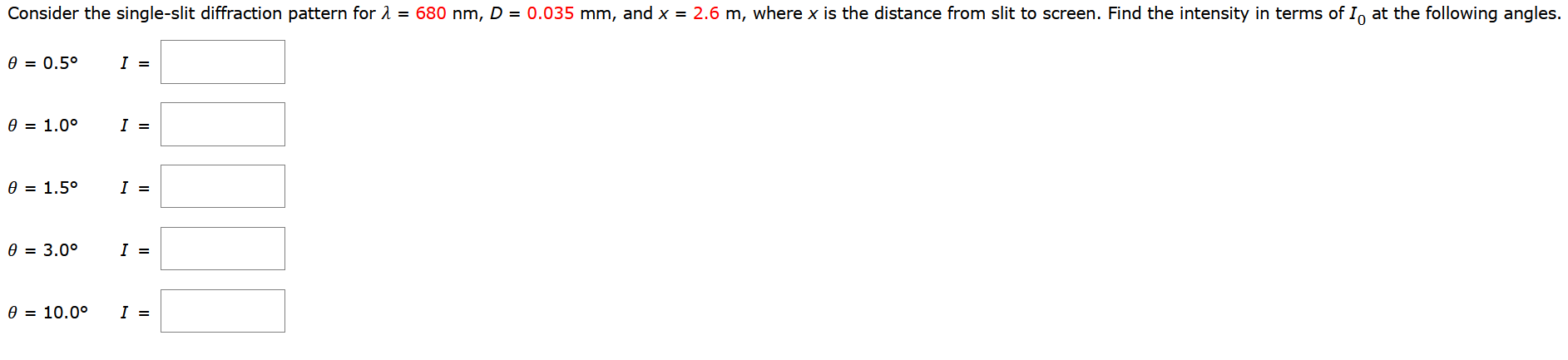 Solved Consider the single-slit diffraction pattern for λ = | Chegg.com