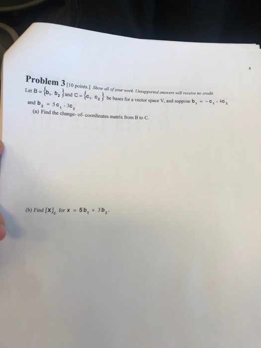 Solved roblem 3 [10 points.) Show all of yur work Unupported | Chegg.com Solved roblem 3 [10 points.) Show all of yur work Unupported | Chegg.com