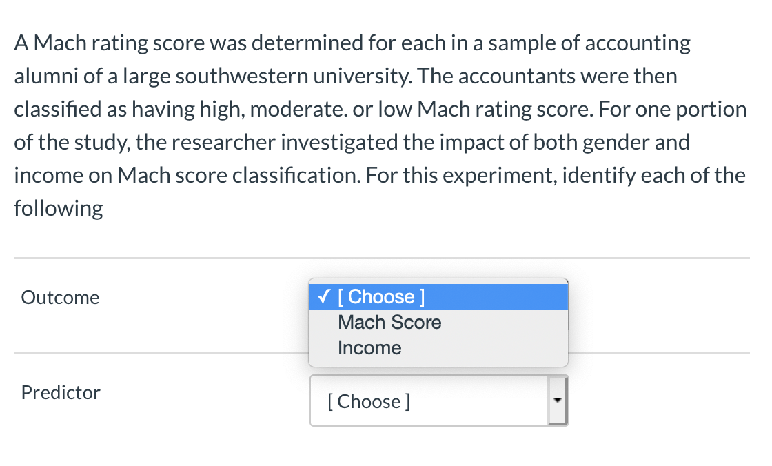 Solved A Mach rating score was determined for each in a | Chegg.com