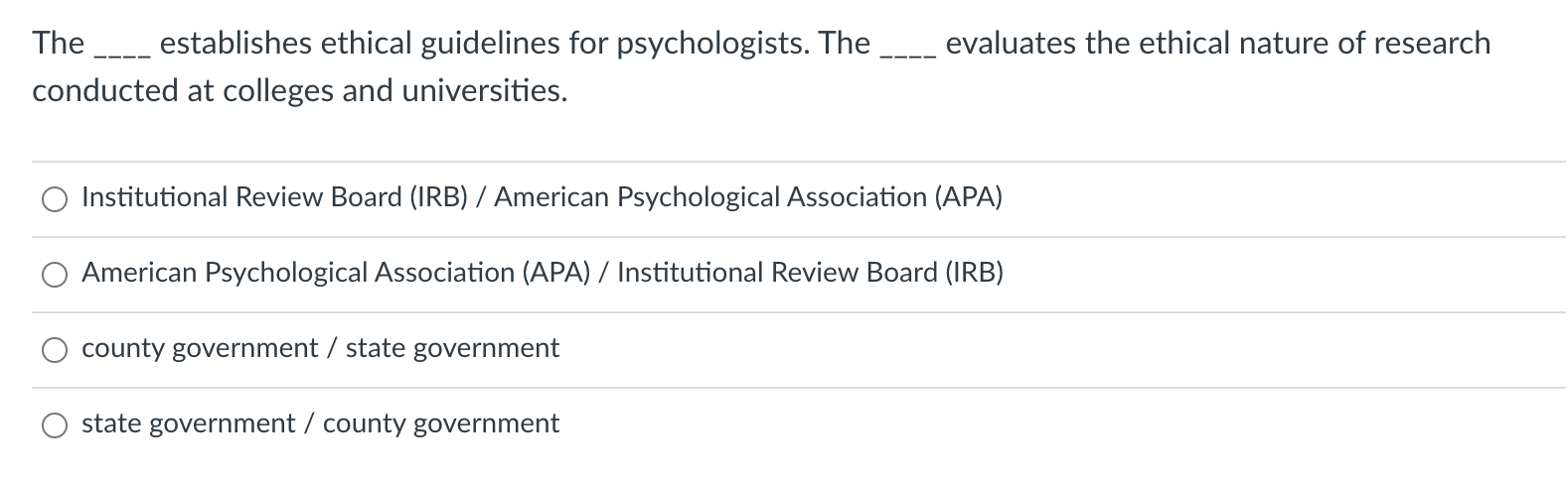 Solved The ____ establishes ethical guidelines for | Chegg.com
