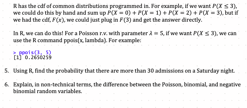 Solved R has the cdf of common distributions programmed in. | Chegg.com