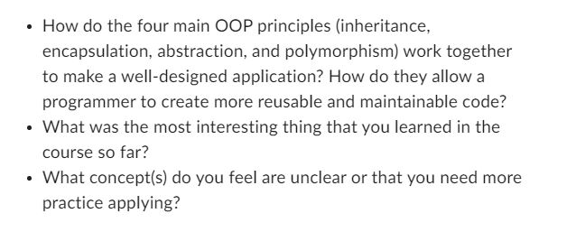 [solved] How Do The Four Main Oop Principles Inheritanc