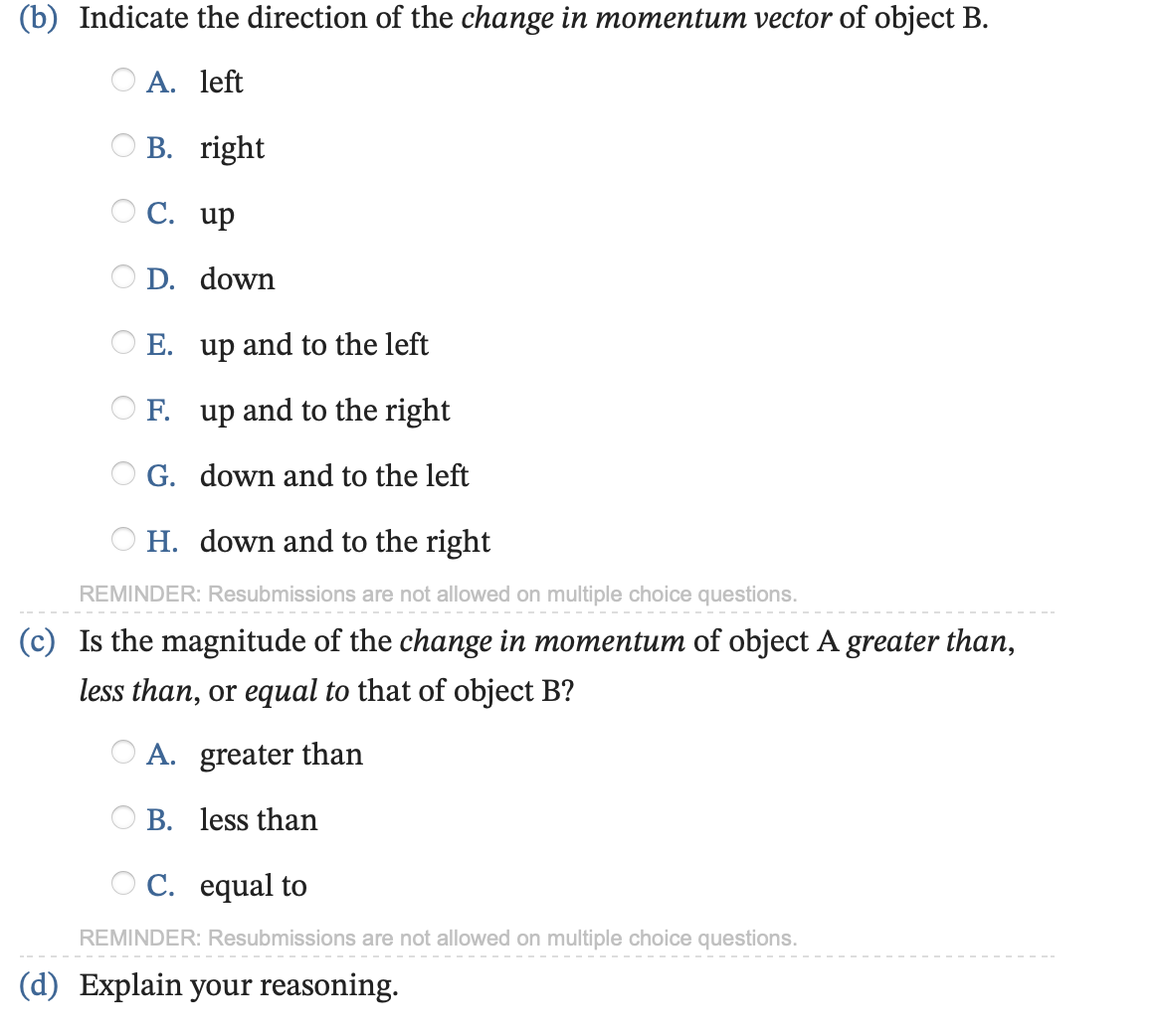 Solved Two Objects Collide On A Level Frictionless Table