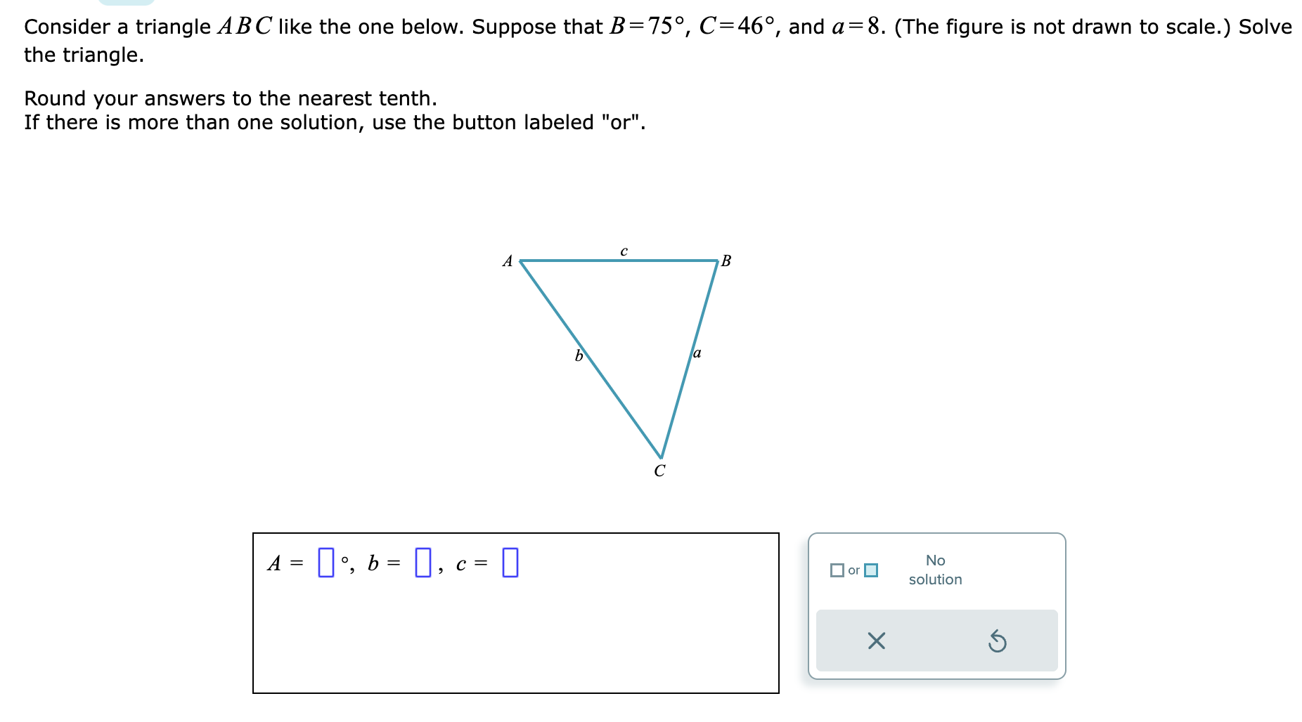 Solved Consider A Triangle Abc Like The One Below Suppose Chegg