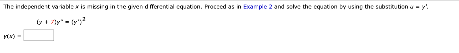 Solved The independent variable x is missing in the given | Chegg.com