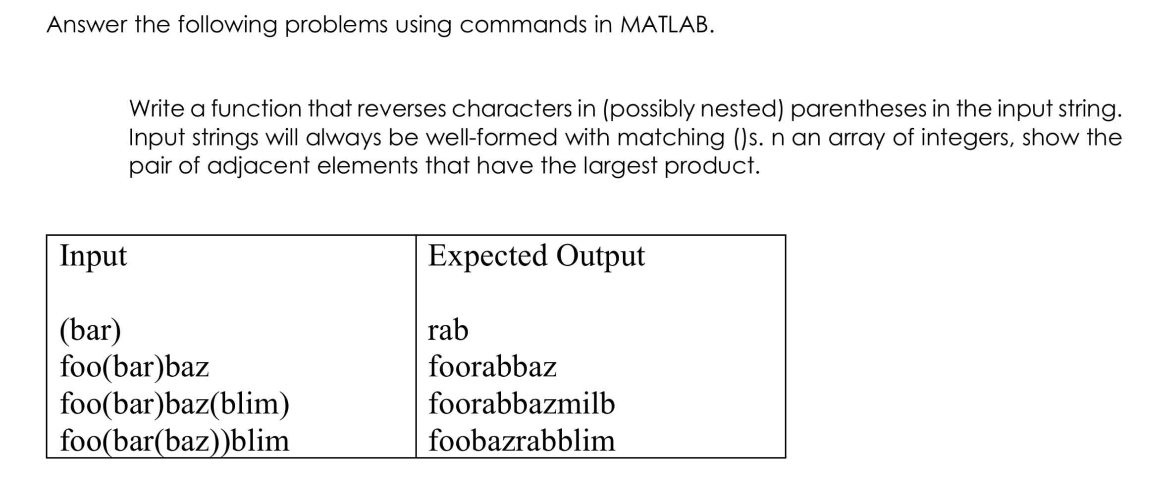 Solved Answer the following problems using commands in | Chegg.com