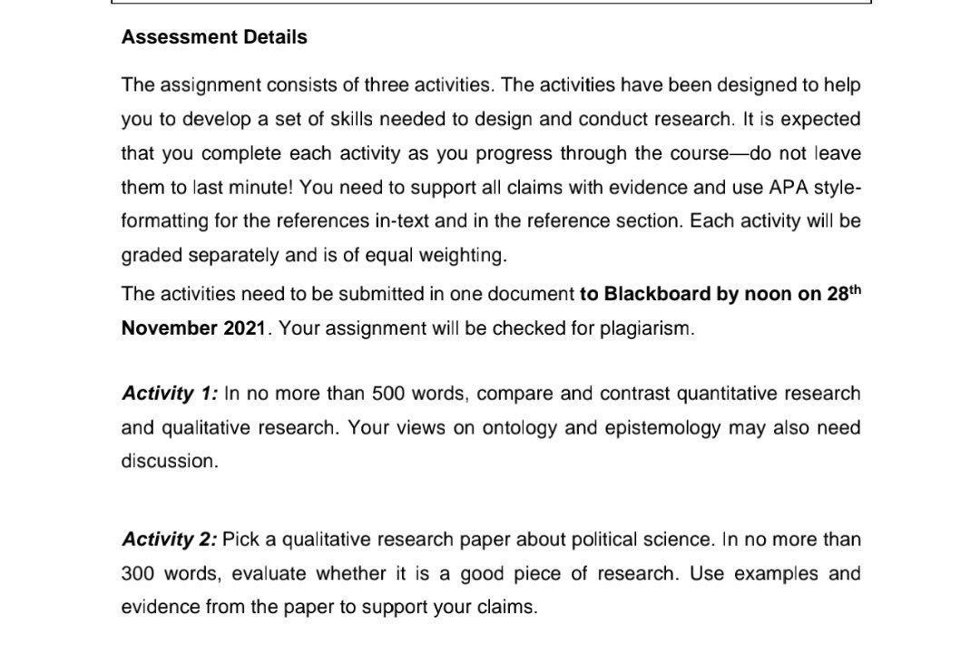 Assessment Details The assignment consists of three | Chegg.com