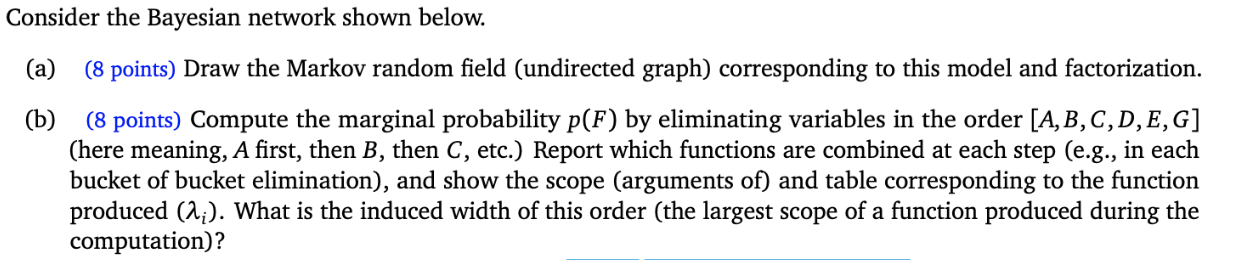 Bayesian Network to Markov Random | Chegg.com