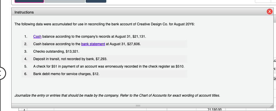 Solved Instructions X The following data were accumulated | Chegg.com