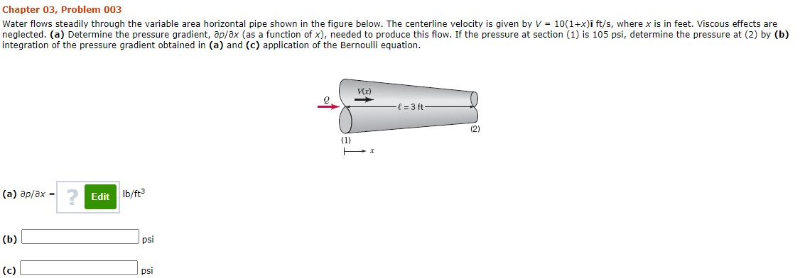 Solved Chapter 03, Problem 003 Water flows steadily through | Chegg.com