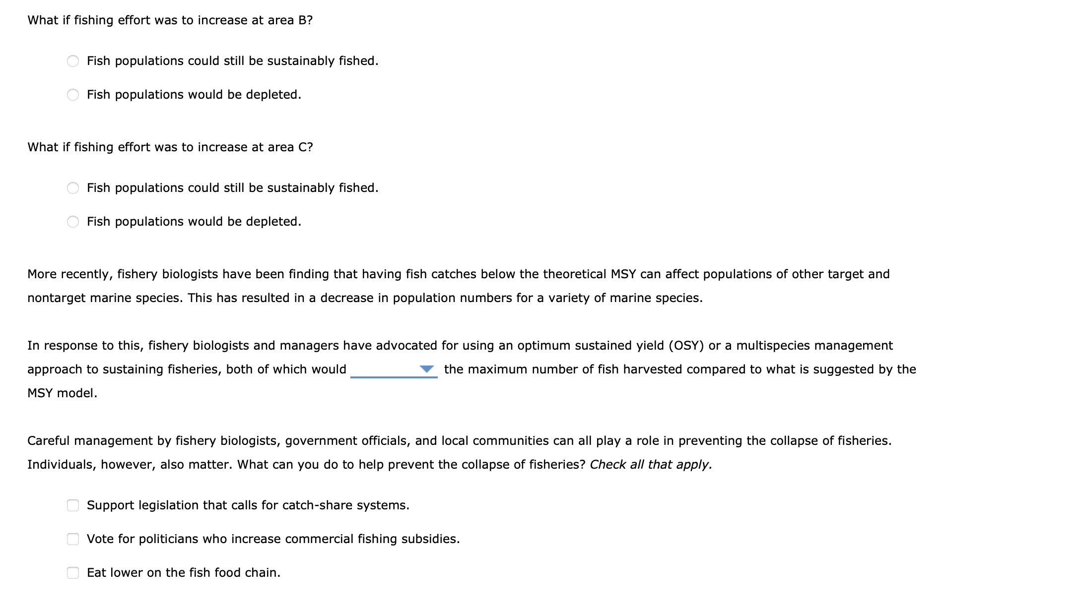 Solved Unit \#12 Problem Set - Sustaining Aquatic | Chegg.com