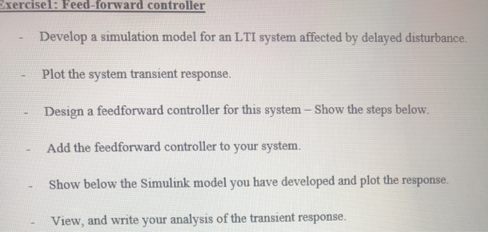 Make it a 1st order feed forward controller by | Chegg.com
