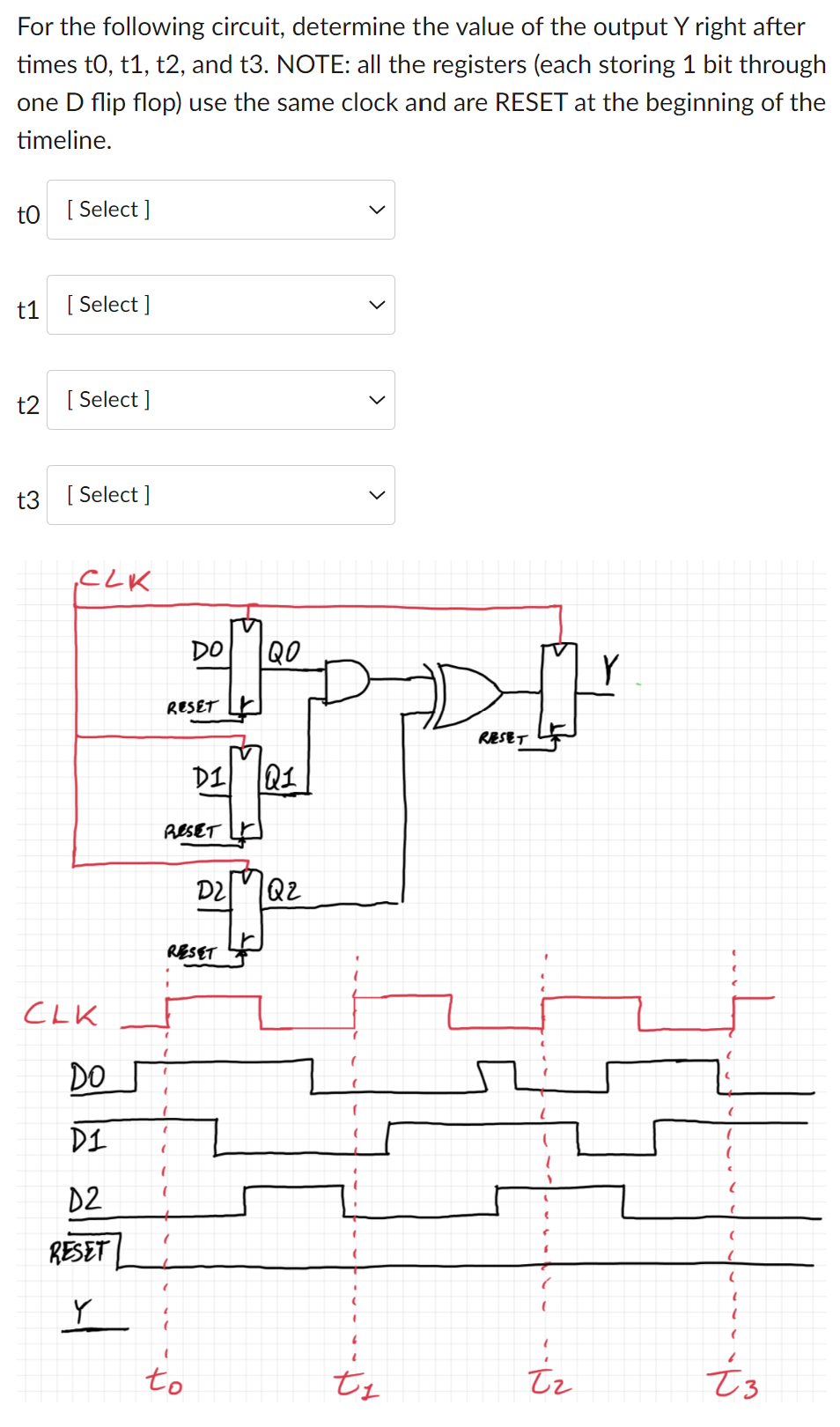 Solved For the following circuit, determine the value of the | Chegg.com