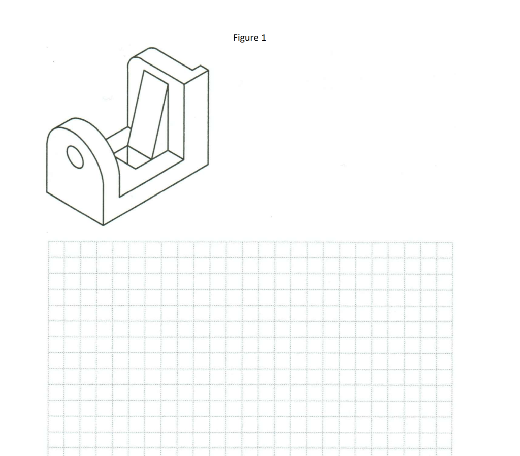 Solved Draw the three orthogonal views of the object in | Chegg.com