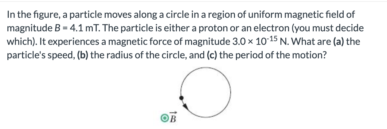 Solved In the figure, a particle moves along a circle in a | Chegg.com